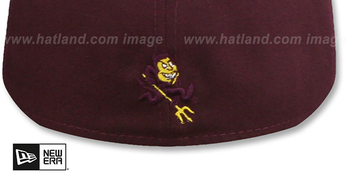 Arizona State NCAA TEAM-SCRIPT Maroon Fitted Hat by New Era