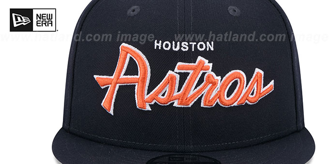Houston Astros TEAM-SCRIPT SNAPBACK Navy Hat by New Era