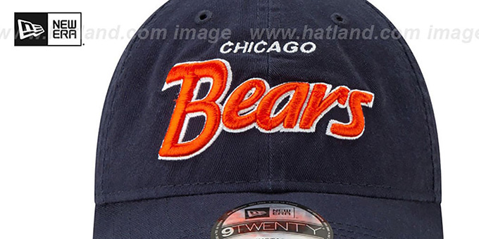 Chicago Bears RETRO-SCRIPT SNAPBACK Navy Hat by New Era