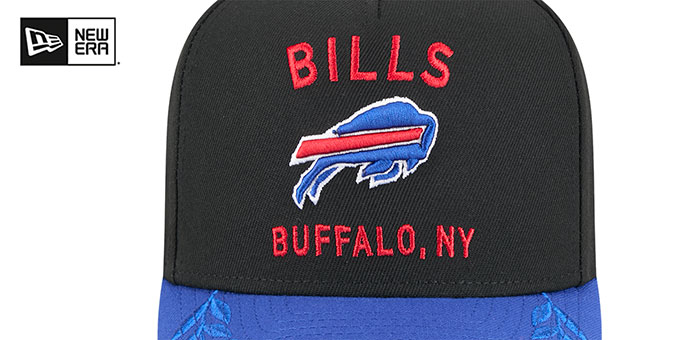 Buffalo Bills 2025 NFL DRAFT ONSTAGE A-FRAME SNAPBACK Black-Royal