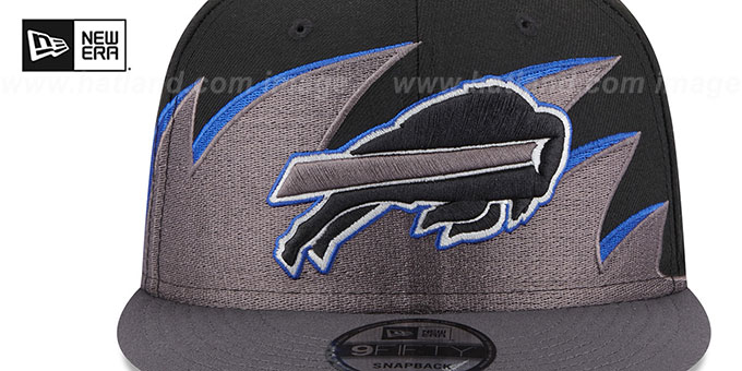 Buffalo Bills NFL TIDAL WAVE SNAPBACK Black-Charcoal Hat