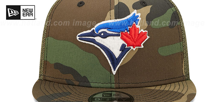 Toronto Blue Blue Jays ARMY CAMO TRUCKER Woodland-Olive Hat
