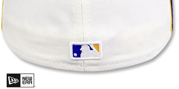 Milwaukee Brewers COOPERSTOWN PINWHEEL White-Royal Fitted Hat
