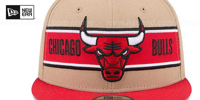 Chicago Bulls 2024 NBA DRAFT SNAPBACK Camel-Red Hat