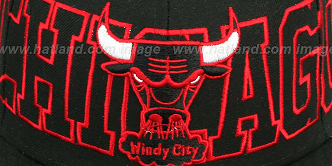 Chicago Bulls HWC WRAP-IT-UP Black Fitted Hat by New Era