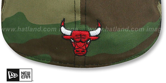 Chicago Bulls TEAM-BASIC Army Camo Fitted Hat by New Era