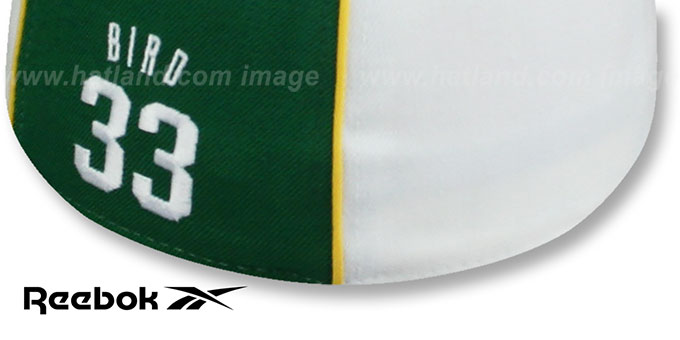 Boston Celtics LARRY BIRD SWINGMAN White-Green Fitted Hat by Reeb