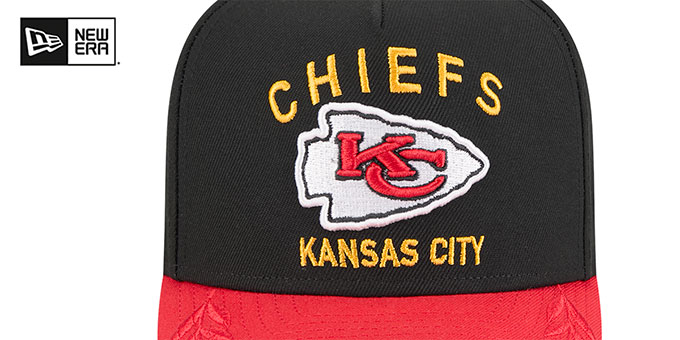 Kansas City Chiefs 2025 NFL DRAFT ONSTAGE A-FRAME SNAPBACK Black-