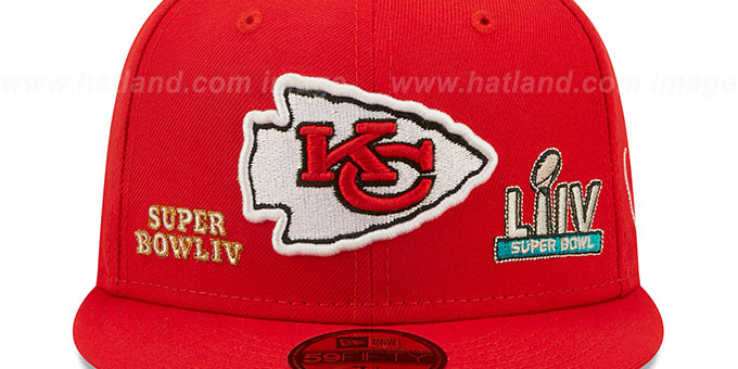 Kansas City Chiefs HISTORIC CHAMPIONS Red Fitted Hat