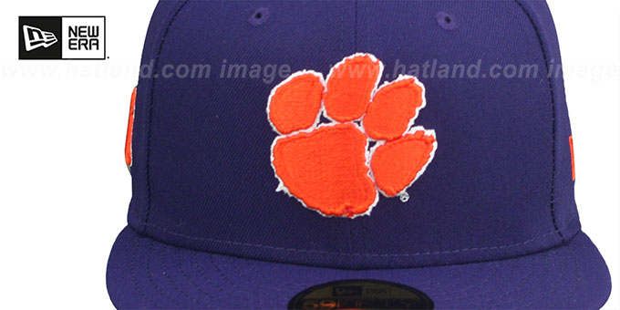 Clemson NCAA TEAM-BASIC SIDE PATCH Purple Fitted Hat