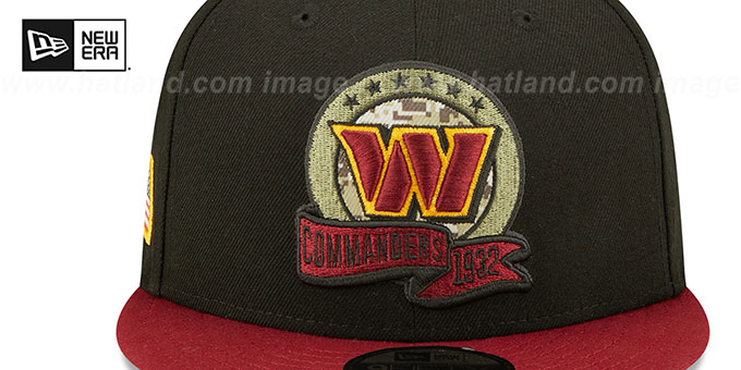 Washington Commanders 2022 SALUTE-TO-SERVICE SNAPBACK Black-Burgu