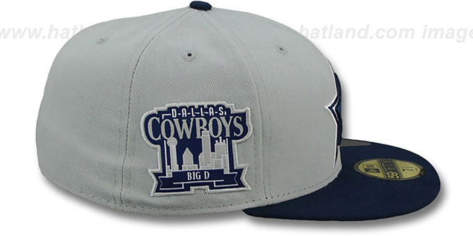 Dallas Cowboys BIG-D TEAM-PATCH Grey-Navy Fitted Hat