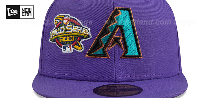 Arizona Diamondbacks HISTORIC CHAMPIONS Purple Fitted Hat