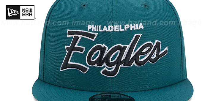 Philadelphia Eagles TEAM-SCRIPT SNAPBACK Green Hat
