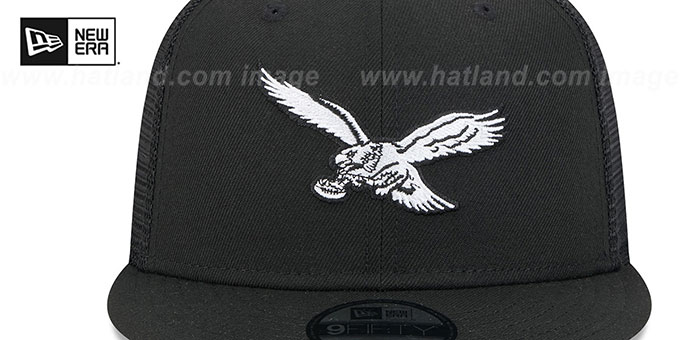 Philadelphia Eagles THROWBACK TEAM-BASIC TRUCKER SNAPBACK Black-W