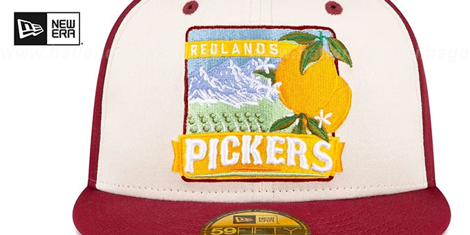 Inland Empire 66ers THEME NIGHT White-Burgundy Fitted Hat