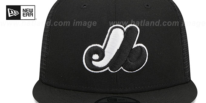 Montreal Expos COOP TEAM-BASIC TRUCKER SNAPBACK Black-White Hat