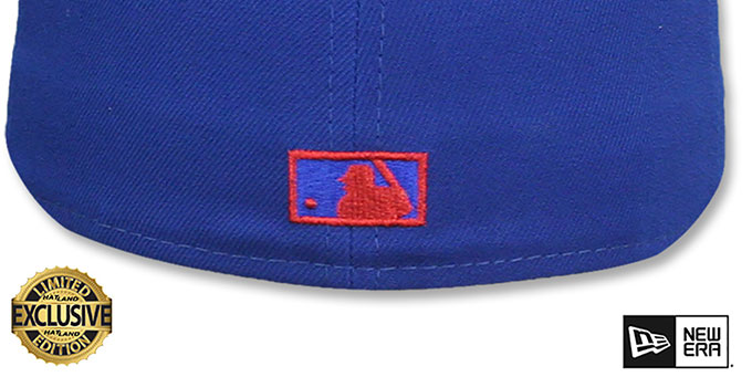Montreal Expos Red-METALLIC Royal Fitted Hat by New Era