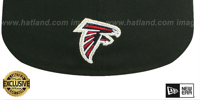 Atlanta Falcons NFL LIGATURE Black Fitted Hat by New Era