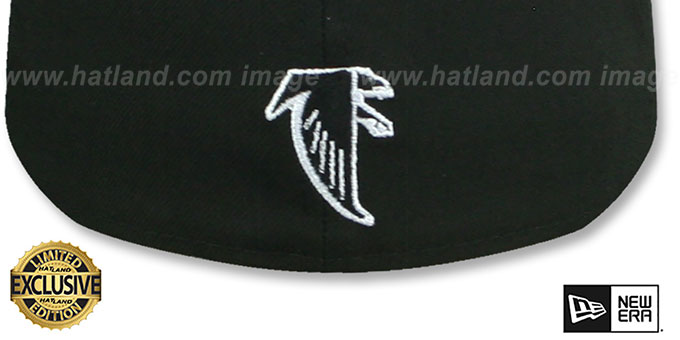 Atlanta Falcons THROWBACK NFL SHIELD-BASIC Black-Red Fitted Hat
