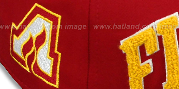 Atlanta Flames CHENILLE-ARCH SNAPBACK Red-Black Hat