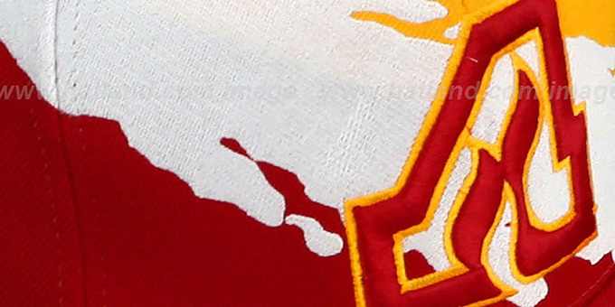 Atlanta Flames PAINTBRUSH SNAPBACK Gold-White-Red Hat