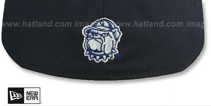 Georgetown NCAA TEAM-SCRIPT Navy Fitted Hat by New Era