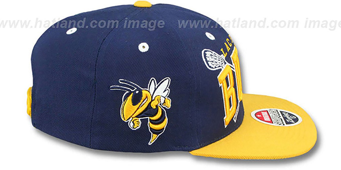 Georgia Tech LACROSSE SUPER-ARCH SNAPBACK Navy-Gold Hat by Zephyr