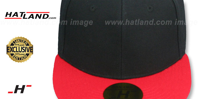 Hatland HYBRID E5-BLANK Black-Red Fitted Hat