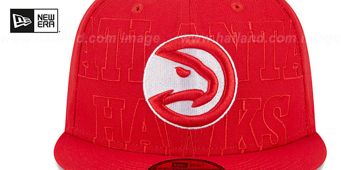 Atlanta Hawks 2023 NBA DRAFT Red Fitted Hat by New Era