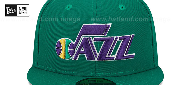 Utah Jazz NBA CLASSIX Kelly Fitted Hat by New Era