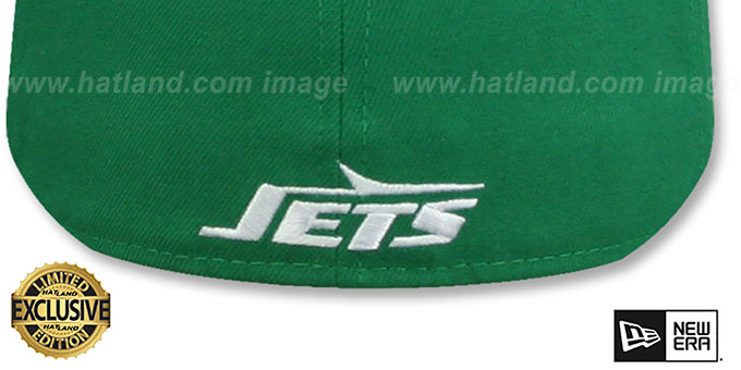 New York Jets THROWBACK NFL LIGATURE Green Fitted Hat