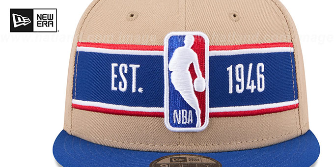 Logoman 2024 NBA DRAFT SNAPBACK Camel-Royal Hat by New Era