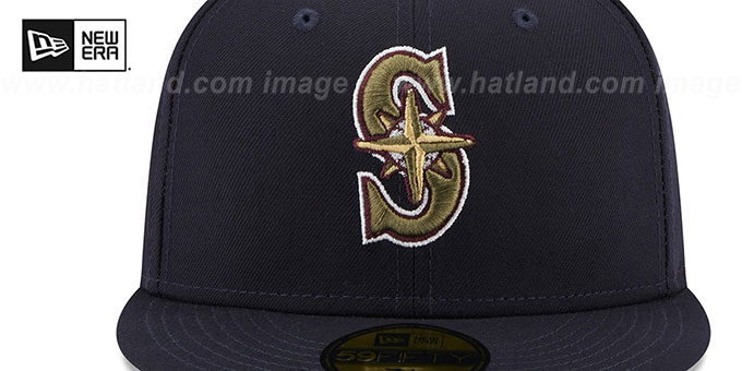 Seattle Mariners BOTANICAL SIDE-PATCH Navy Fitted Hat