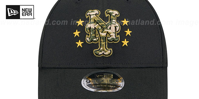 New York Mets 2024 ARMED FORCES STARS N STRIPES STRETCH SNAP Hat