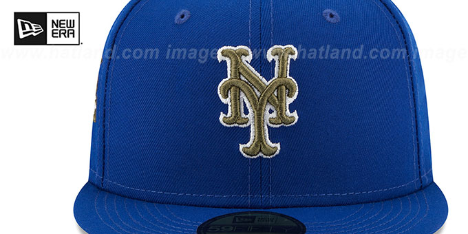 New York Mets BOTANICAL SIDE-PATCH Royal Fitted Hat