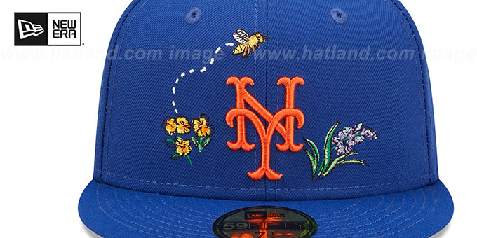 New York Mets FLORAL WATERCOLORS Royal Fitted Hat by New Era