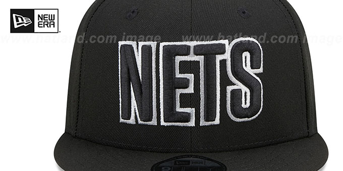 Brooklyn Nets STATEMENT SNAPBACK Black Hat by New Era