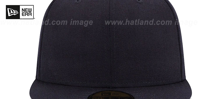 New Era 59FIFTY-BLANK Solid Black Fitted Hat