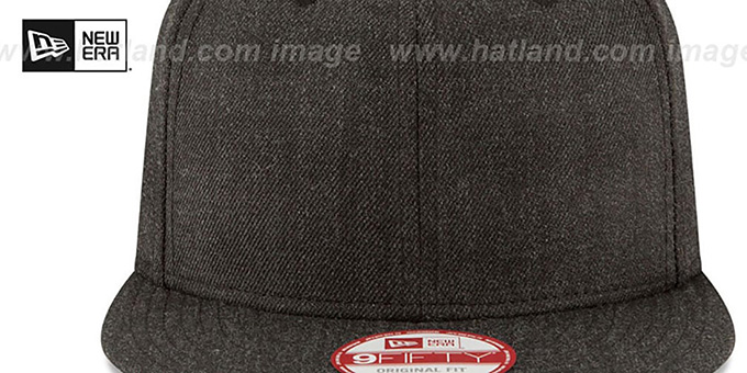 New Era BLANK SNAPBACK Heather Black Hat