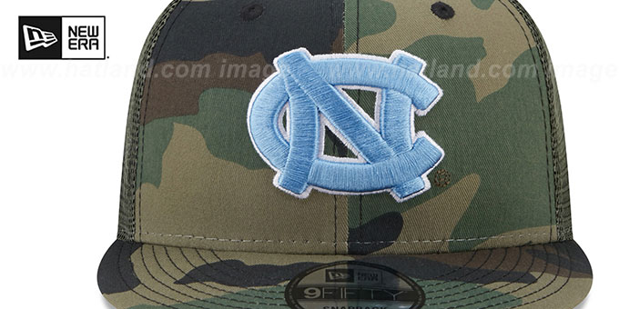North Carolina ARMY CAMO TRUCKER Hat by New Era
