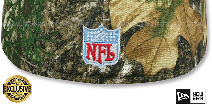 Houston Oilers NFL THROWBACK TEAM-BASIC Realtree Camo Fitted Hat