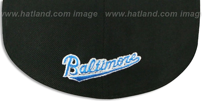Baltimore Orioles 2T BALTIMORE SCRIPT Black-Royal Fitted Hat