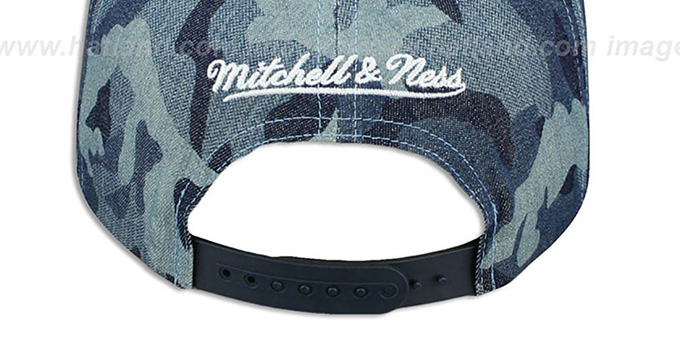 Pacers DENIM-CAMO SNAPBACK Blue Hat by Mitchell and Ness
