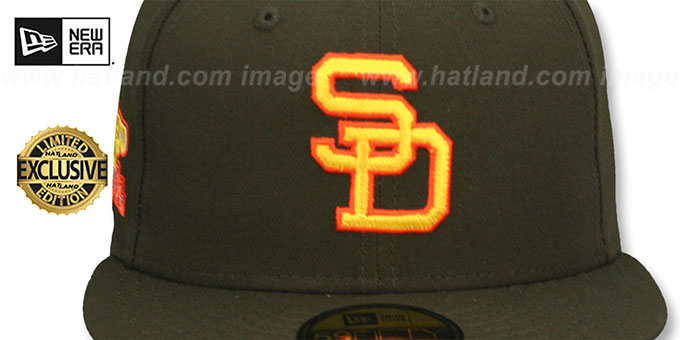 San Diego Padres 1984 WORLD SERIES GOLD-BOTTOM Brown Fitted Hat