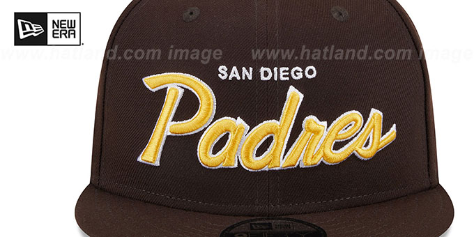 San Diego Padres TEAM-SCRIPT SNAPBACK Brown Hat by New Era