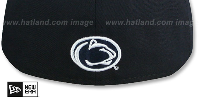 Penn State NCAA TEAM-SCRIPT Navy Fitted Hat by New Era