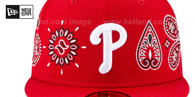 Philadelphia Phillies PAISLEY ELEMENTS Red Fitted Hat