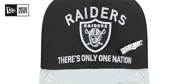 Las Vegas Raiders 2025 NFL DRAFT ONSTAGE A-FRAME Black-Grey Fitte