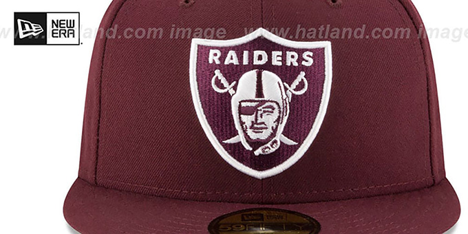 Las Vegas Raiders NFL TEAM-BASIC Maroon-White Fitted Hat